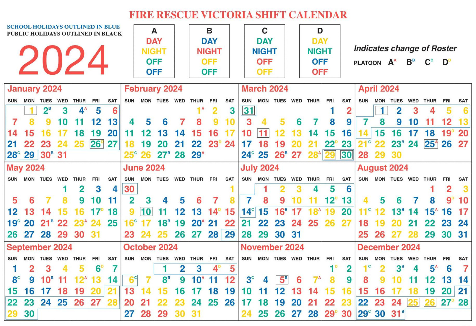 2024 Firefighter Shift Calendar - Good calendar idea